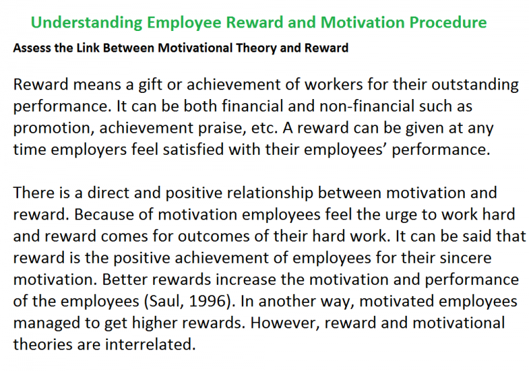 Understanding Employee Reward and Motivation Procedure - CIRCLE OF BUSINESS