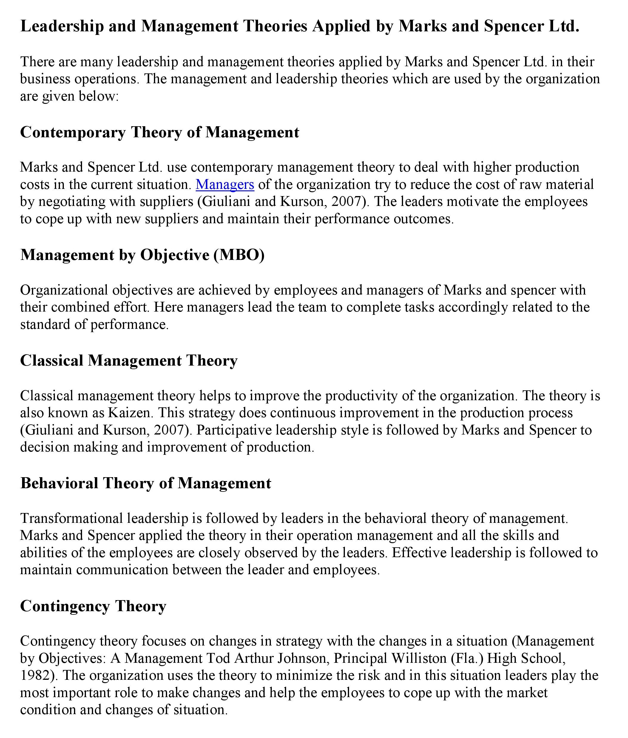 Theories Of Management TechnoFunc Management Theories